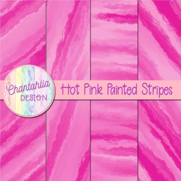 Free Digital Papers featuring Hot Pink Painted Stripes Designs