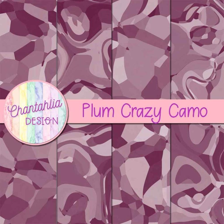 Free Digital Papers featuring Plum Crazy Camo Designs