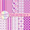 Free Purple and Pink Patterned Digital Papers Set 16