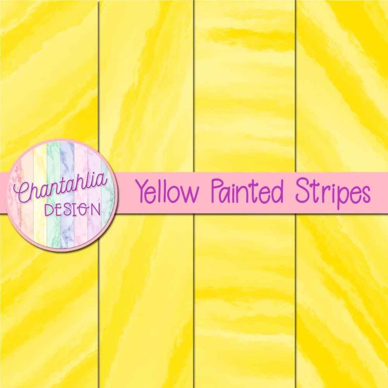 Free Digital Papers featuring Yellow Painted Stripes Designs