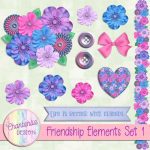 Free Friendship Design Elements for Digital Scrapbooking
