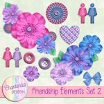 Free Friendship Design Elements for Digital Scrapbooking