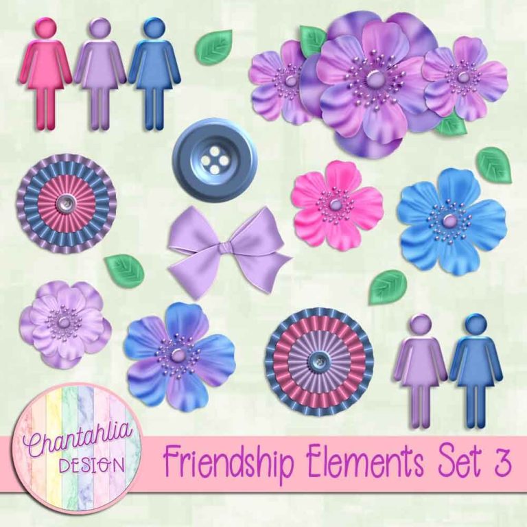 Free Friendship Design Elements for Digital Scrapbooking