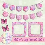 Free Mother's Day Design Elements for Digital Scrapbooking