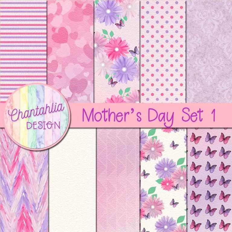 Free Mother's Day Digital Papers