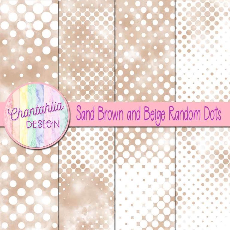 Free Sand Brown and Beige Digital Papers with Random Dots Designs