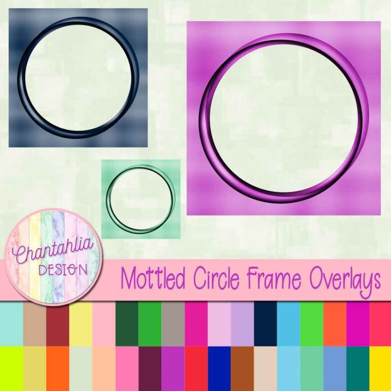 Free Mottled Circle Frame Overlays