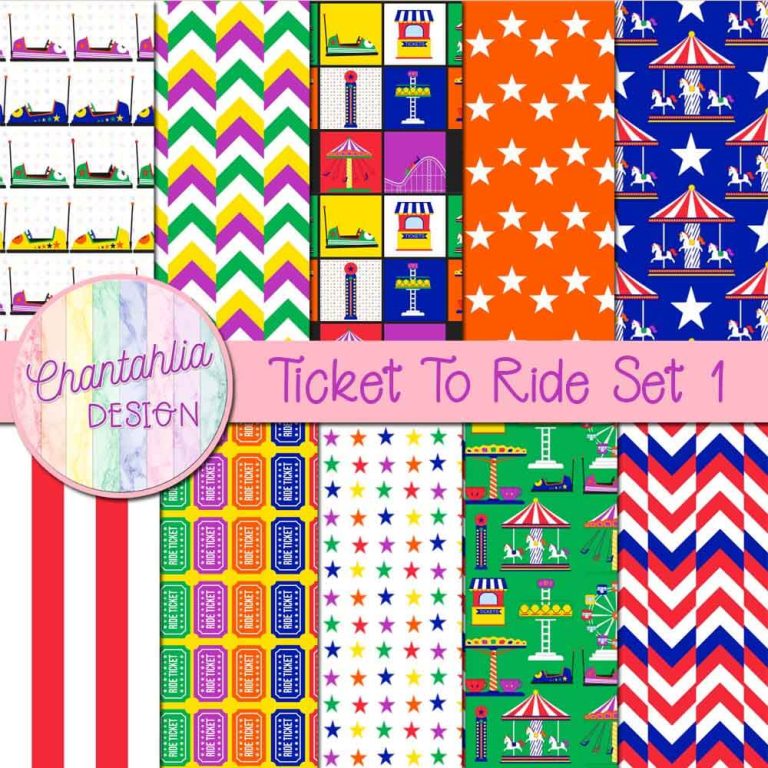 Free Ticket to Ride Digital Papers