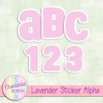 Free Alpha featuring Lavender Sticker Designs