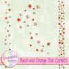 Free Peach and Orange Star Confetti for Digital Scrapbooking
