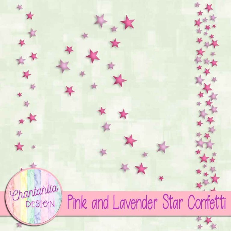 Free Pink and Lavender Star Confetti for Digital Scrapbooking