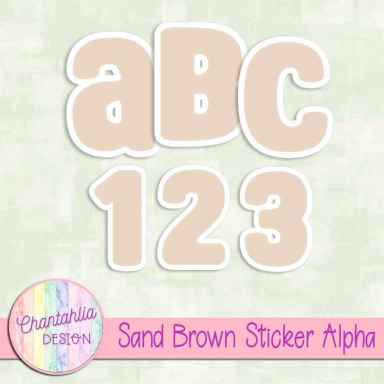 Free Alpha featuring Sand Brown Sticker Designs