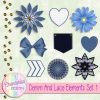 Free Denim and Lace Design Elements for Digital Scrapbooking