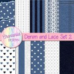 Free Denim and Lace Digital Papers