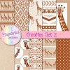 Free Giraffes Digital Papers