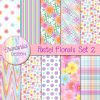 Free Pastel Florals Digital Papers