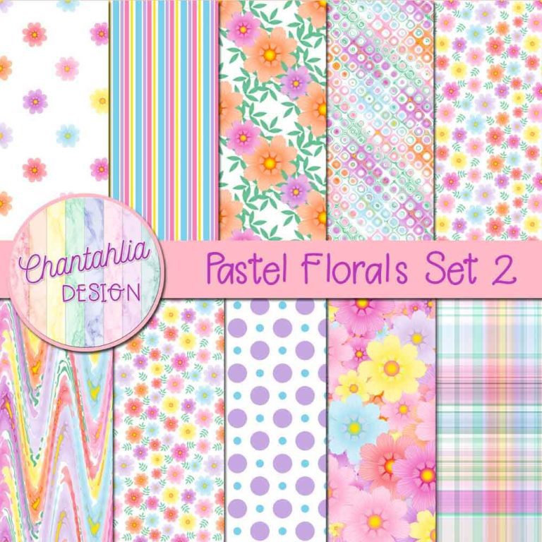 Free Pastel Florals Digital Papers