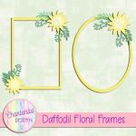Free Floral Frames in Daffodil