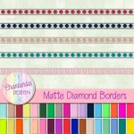 Free Matte Diamond Border Design Elements with Instant Download
