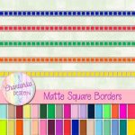 Free Matte Square Border Design Elements with Instant Download