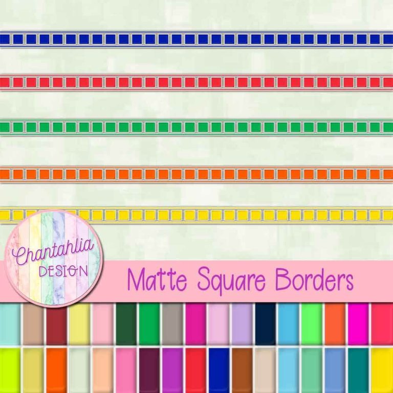 Free Matte Square Border Design Elements with Instant Download