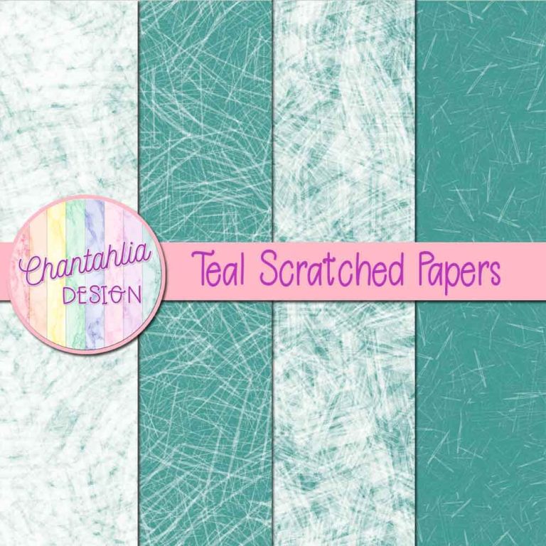 Free Digital Papers featuring Teal Scratched Designs