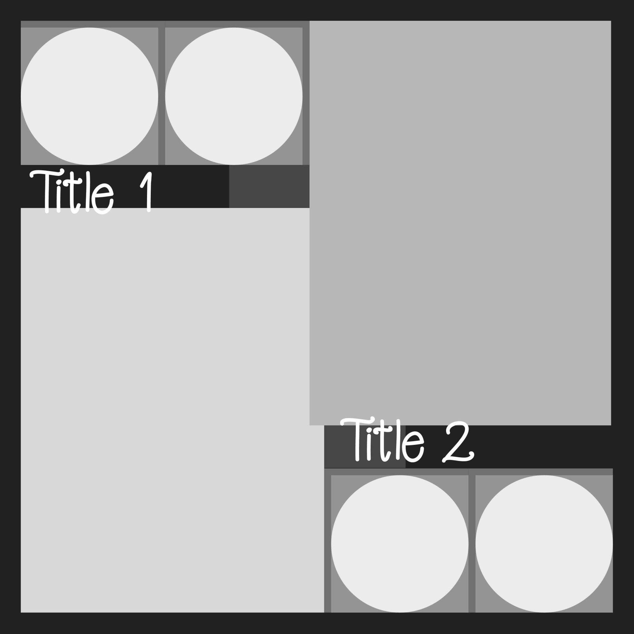 Free Digital Scrapbook Layout Template to Create your own Unique Pages
