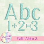 Free Alpha in a Faith theme for Digital Scrapbooking