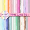 Free Digital Papers featuring Wavy Stripes Designs