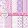 Free Lilac and Dusty Pink Digital Papers with Various Patterns
