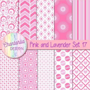 Free Pink and Lavender Digital Papers with Various Patterns