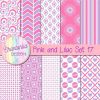Free Pink and Lilac Digital Papers with Various Patterns