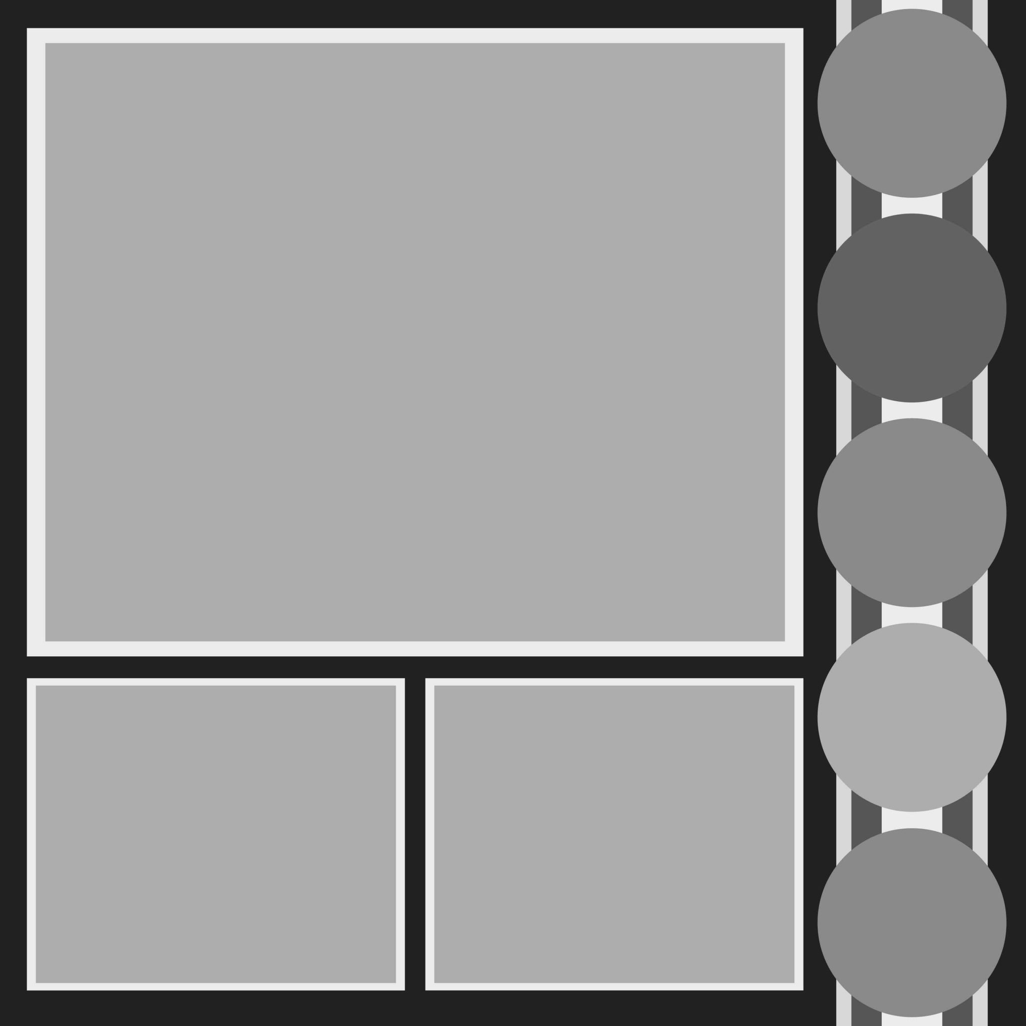 Free Digital Scrapbook Layout Template to Create your own Unique Pages