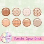 Free Brads in a Pumpkin Spice Theme for Digital Scrapbooking