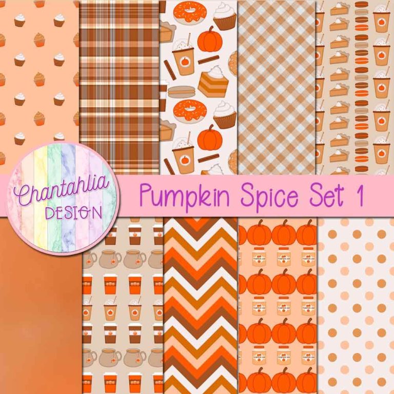 Free Pumpkin Spice Digital Papers