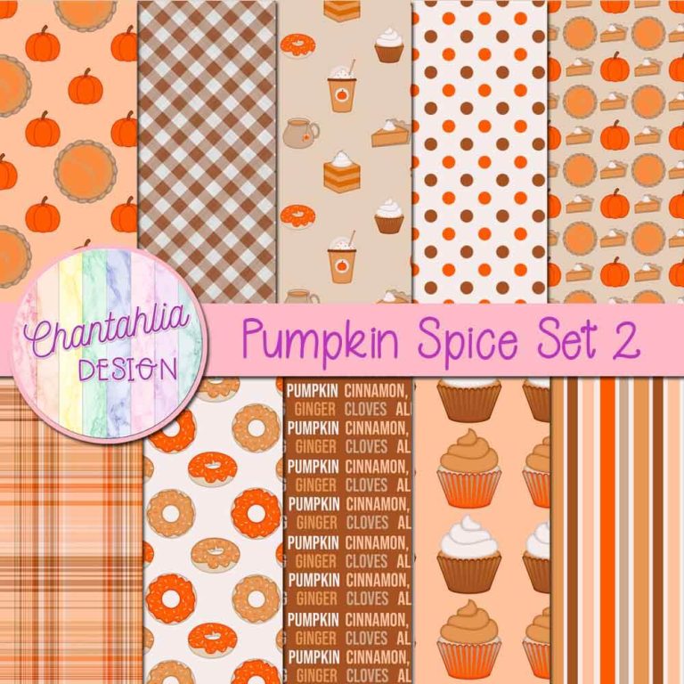 Free Pumpkin Spice Digital Papers