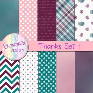 Thanks Digital Papers Set 1
