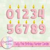 Dusty Pink Birthday Number Candles