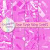 Neon Purple Falling Confetti Digital Papers