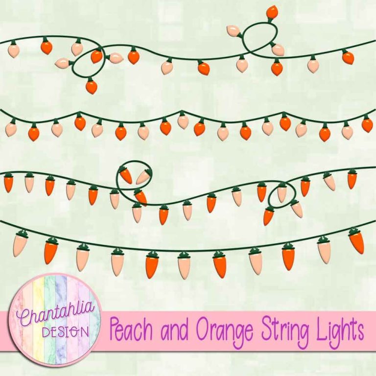 Peach and Orange String Lights