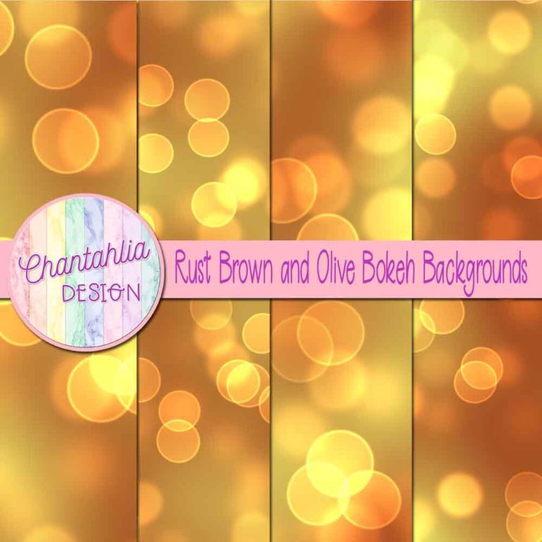 Rust Brown and Olive Bokeh Backgrounds