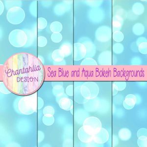 Sea Blue and Aqua Bokeh Backgrounds