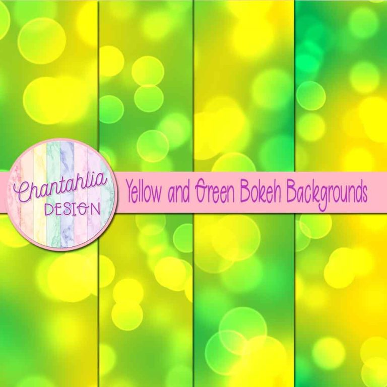 Yellow and Green Bokeh Backgrounds