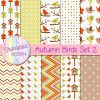 Autumn Birds Digital Papers Set 2