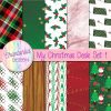 My Christmas Desk Digital Papers Set 1