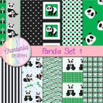 Panda Digital Papers Set 1