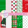 Merry Christmas Digital Papers Set 2