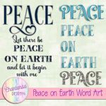 Peace on Earth Word Art