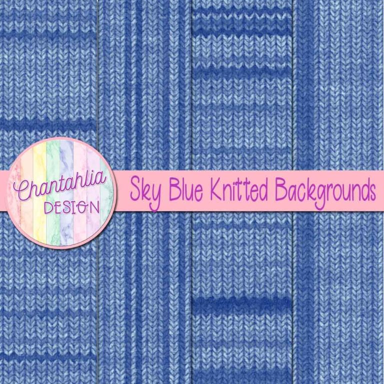 Sky Blue Knitted Backgrounds