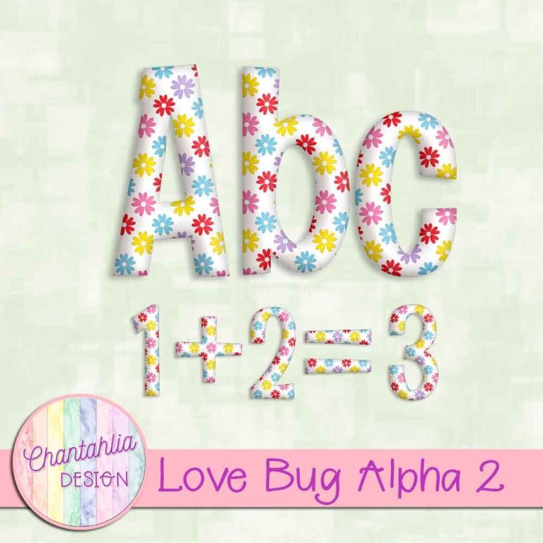Free Alphas for Digital Scrapbooking, Bulletin Board Lettters and More